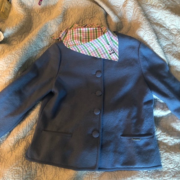 geiger | Sweaters | Womens Geiger Blue Wool Austria Button Sweater ...